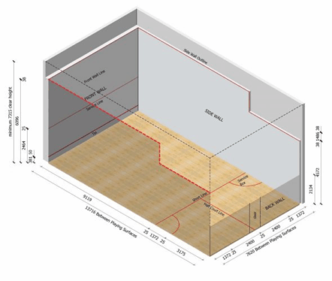 Everything You Should Know About Squash Court Dimensions | Playo